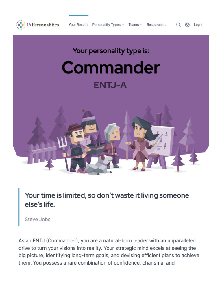 ENTJ Personality (Commander) - 16personalities | PDF | Leadership ...