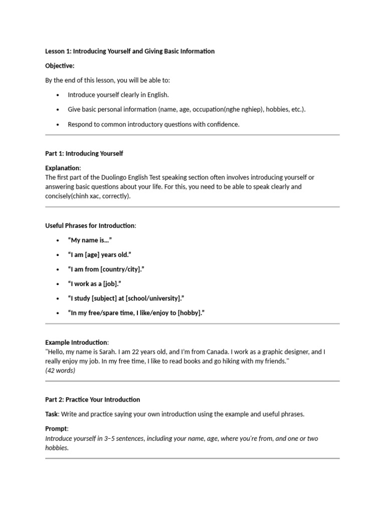 Self-Introduction Skills in English | PDF | Communication | Cognitive ...