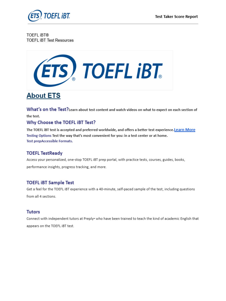 Ets Test Student | PDF