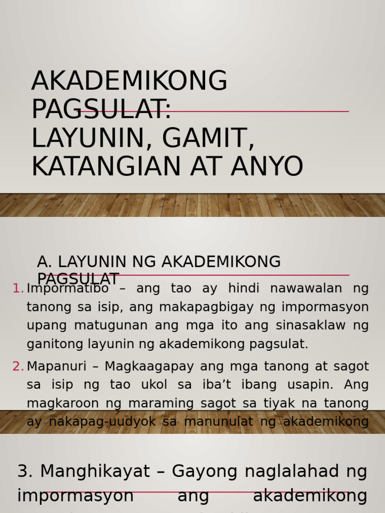 Akademikong Pagsulat | PDF