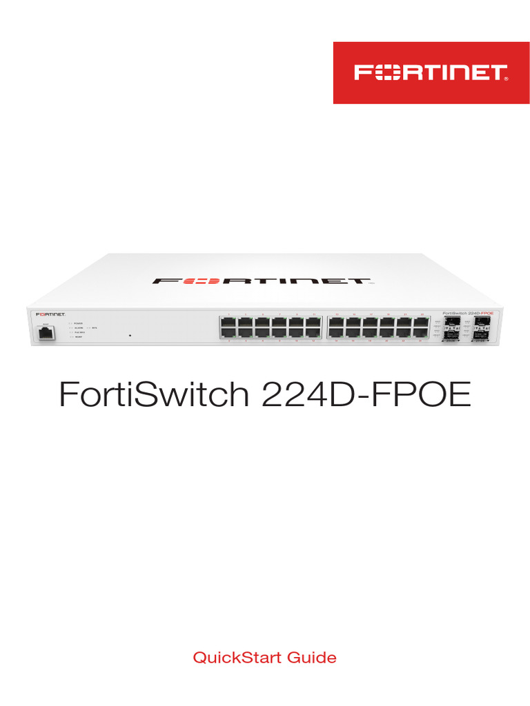FortiSwitch 224D FPOE QSG | PDF | Electrical Connector | Command Line ...