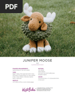 Free Moose Knitting Pattern by Susan Anderson | PDF | Knitting | Yarn
