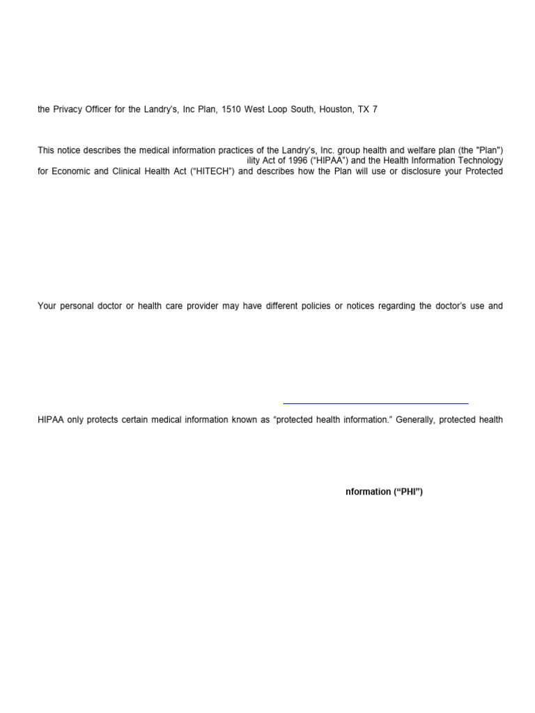 HIPAA Notice of Privacy Practices | PDF | Health Insurance Portability ...