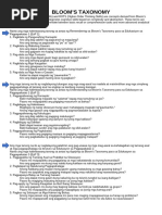 Mga Tanong Sa Taxonomy NG Bloom | PDF