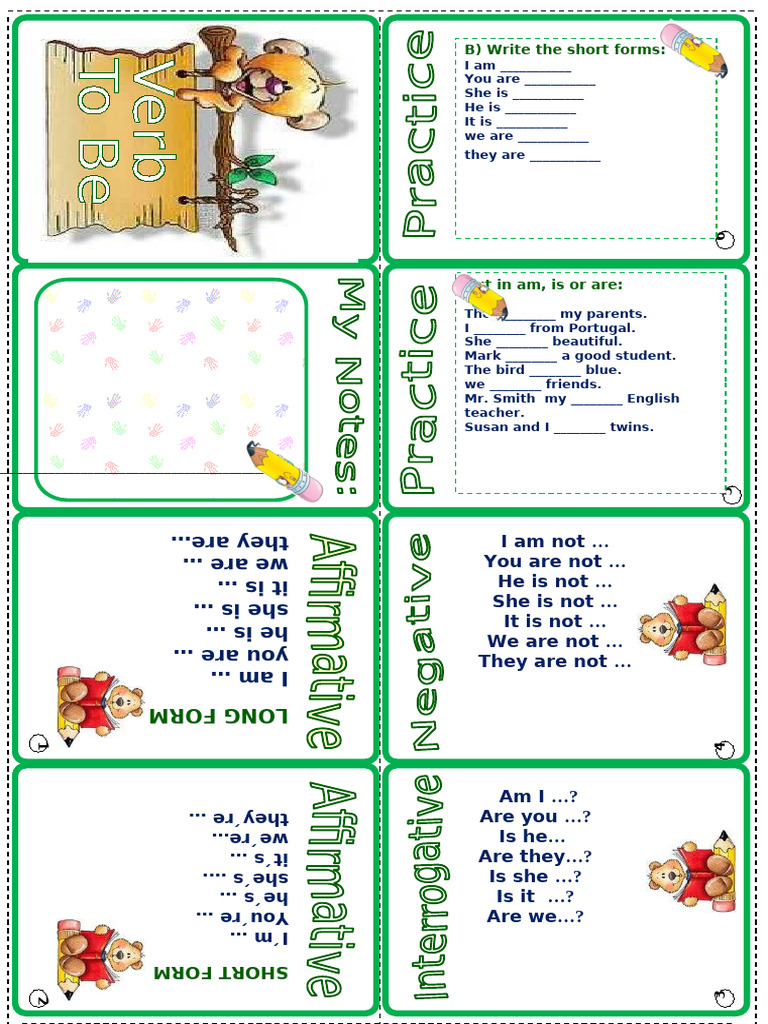 English Verb "To Be" Exercises | PDF
