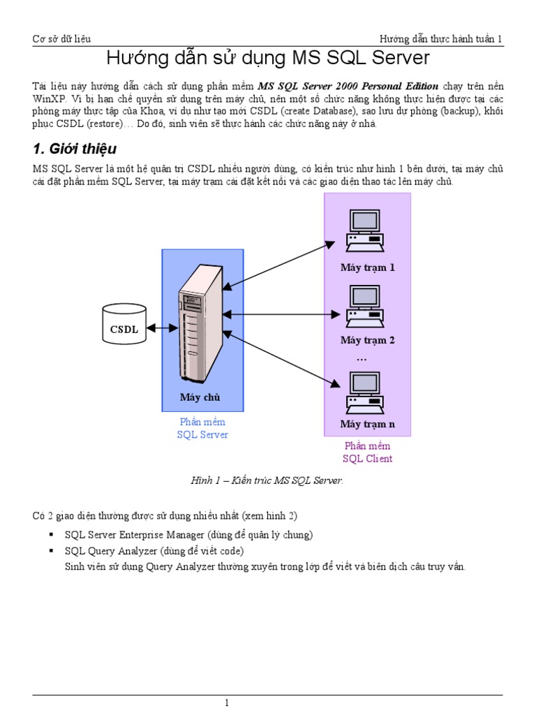 Huong Dan Su Dung SQL Server | PDF
