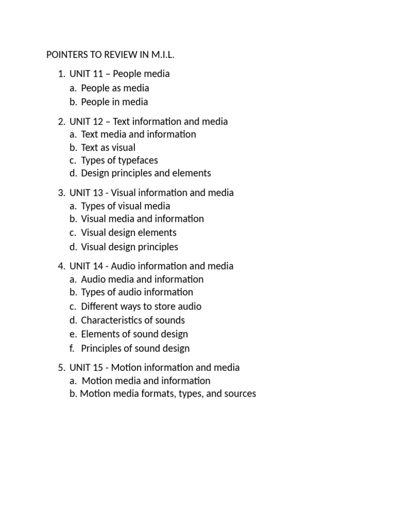 Pointers To Review in Mil 2nd QTR | PDF