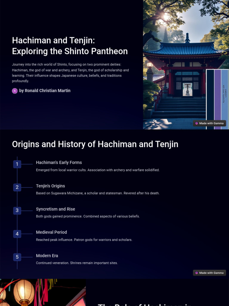 Hachiman and Tenjin Exploring The Shinto | PDF | Shinto | Deities