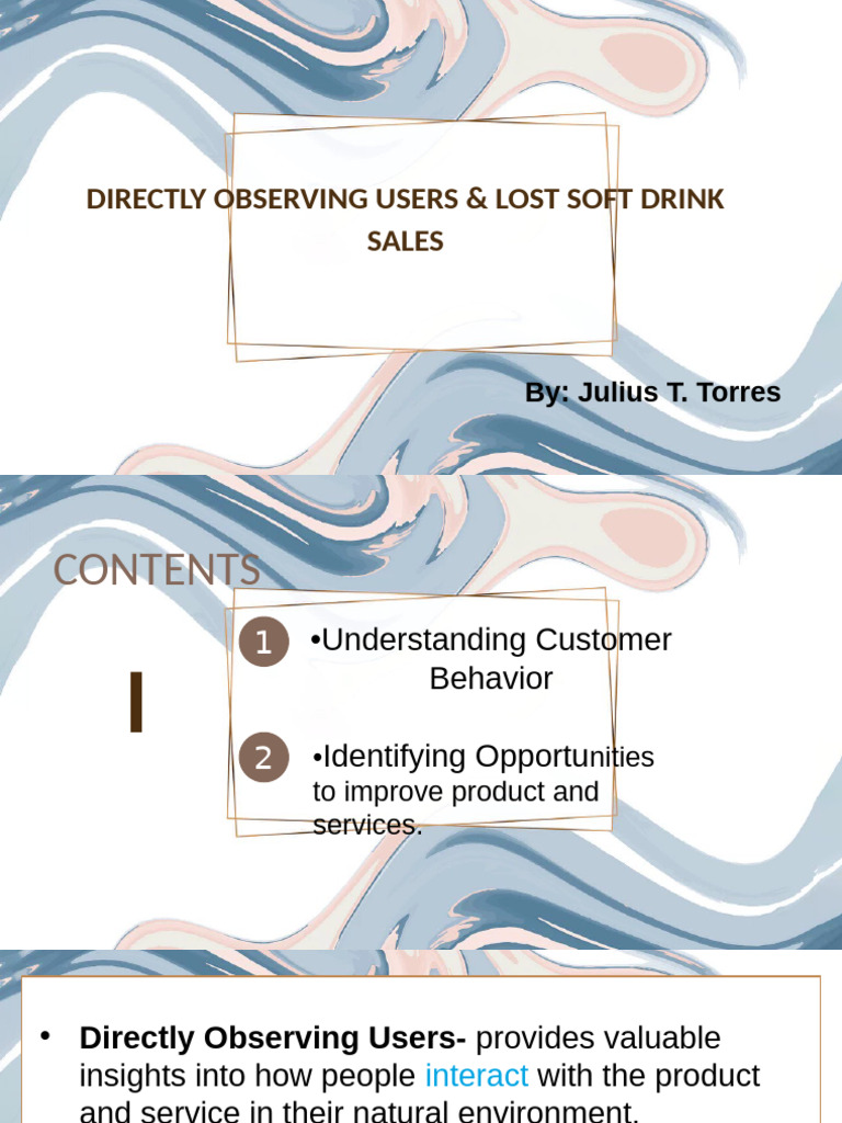User Insights & Soft Drink Sales | PDF