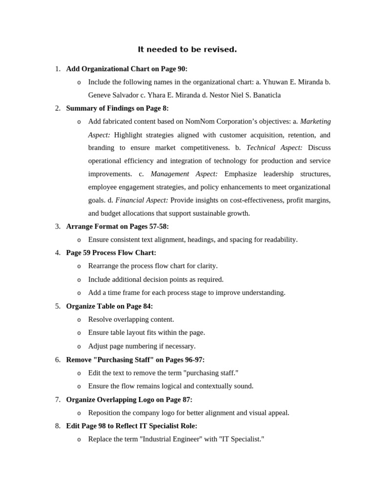 Feasib - Cooments of The Panel | PDF