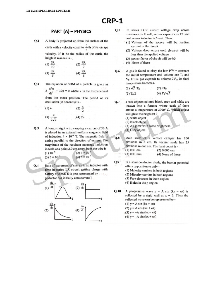 CRP-1 To 10 | PDF