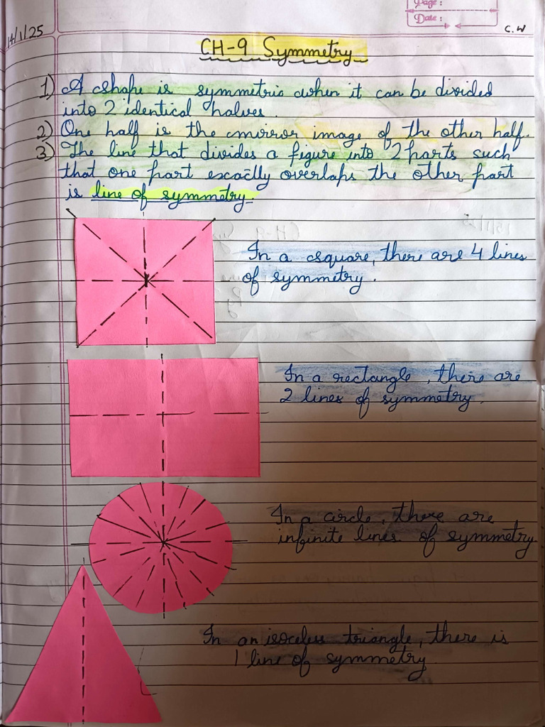 Symmetry Class 6 | PDF