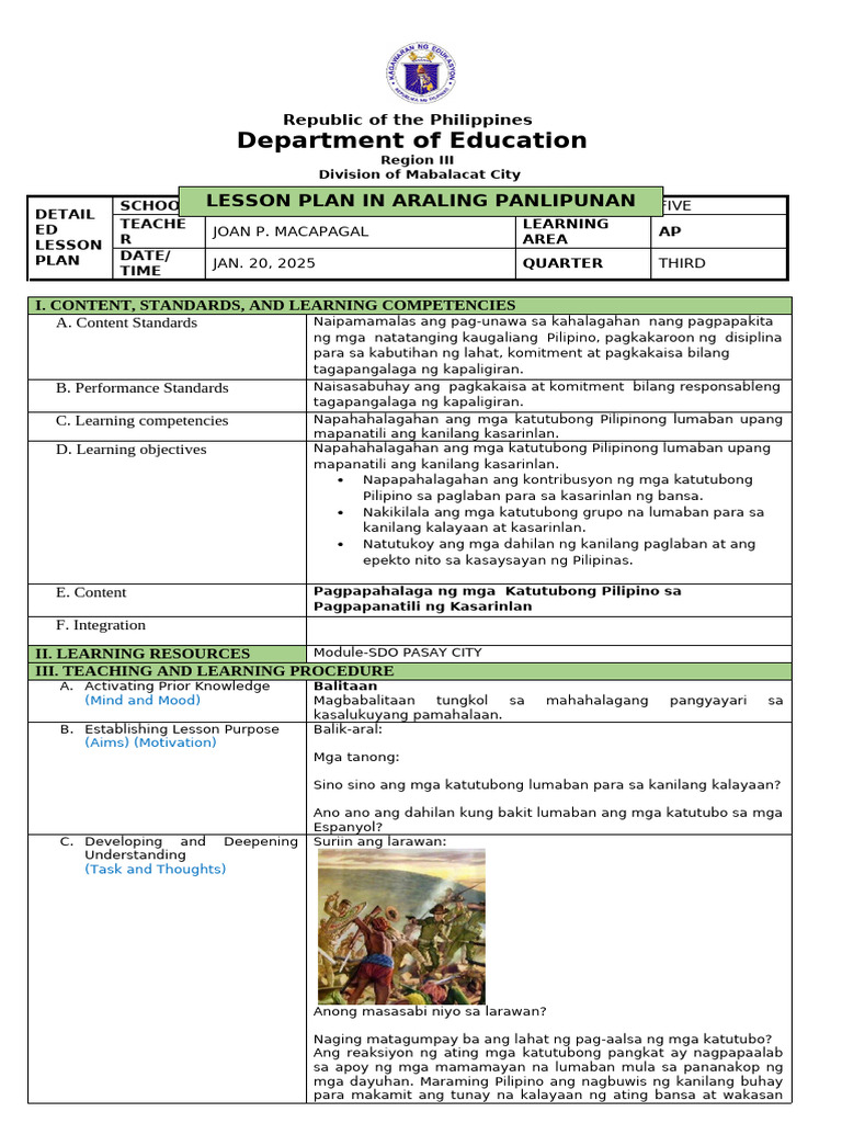 AP - Q3 - DLP - WEEK 7 - DAY 1 To 5 - JAN 20 - 24, 2025 | PDF