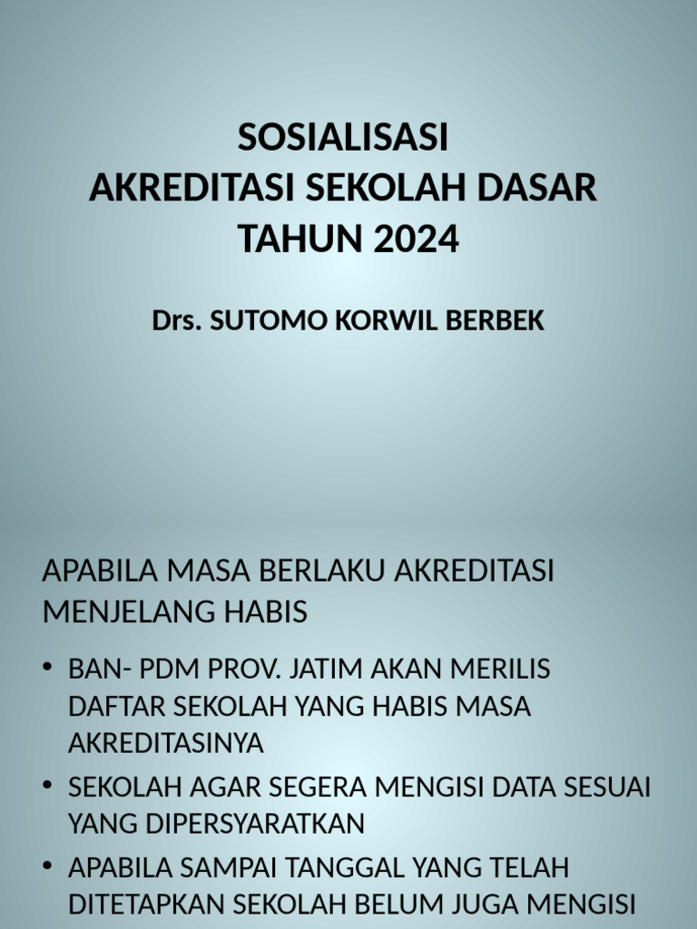 Sosialisasi Akreditasi 2024 | PDF