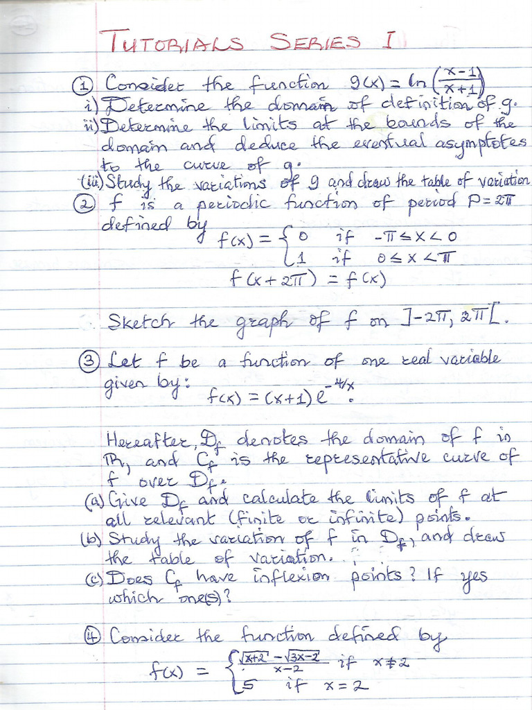 Disc N Eng Maths I Tutorial Series I | PDF