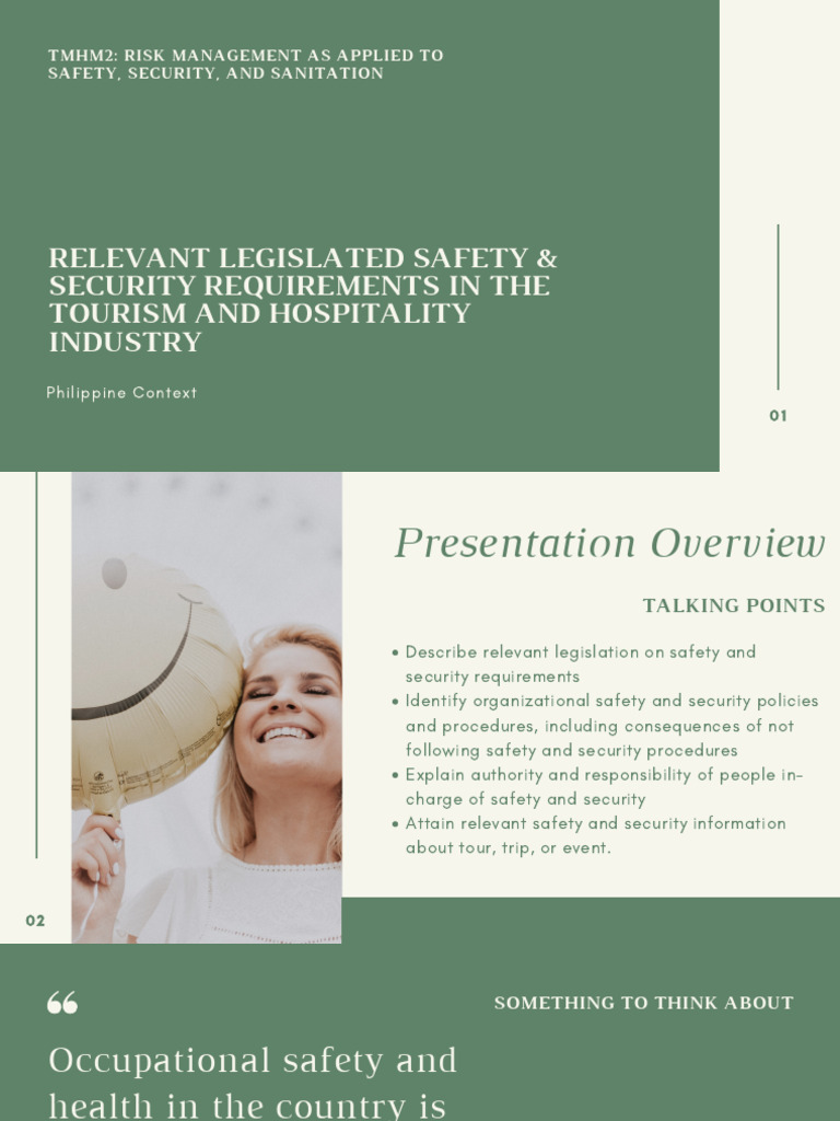 TMHM2 Module 5 OSH and Sanitation | PDF | Occupational Safety And ...