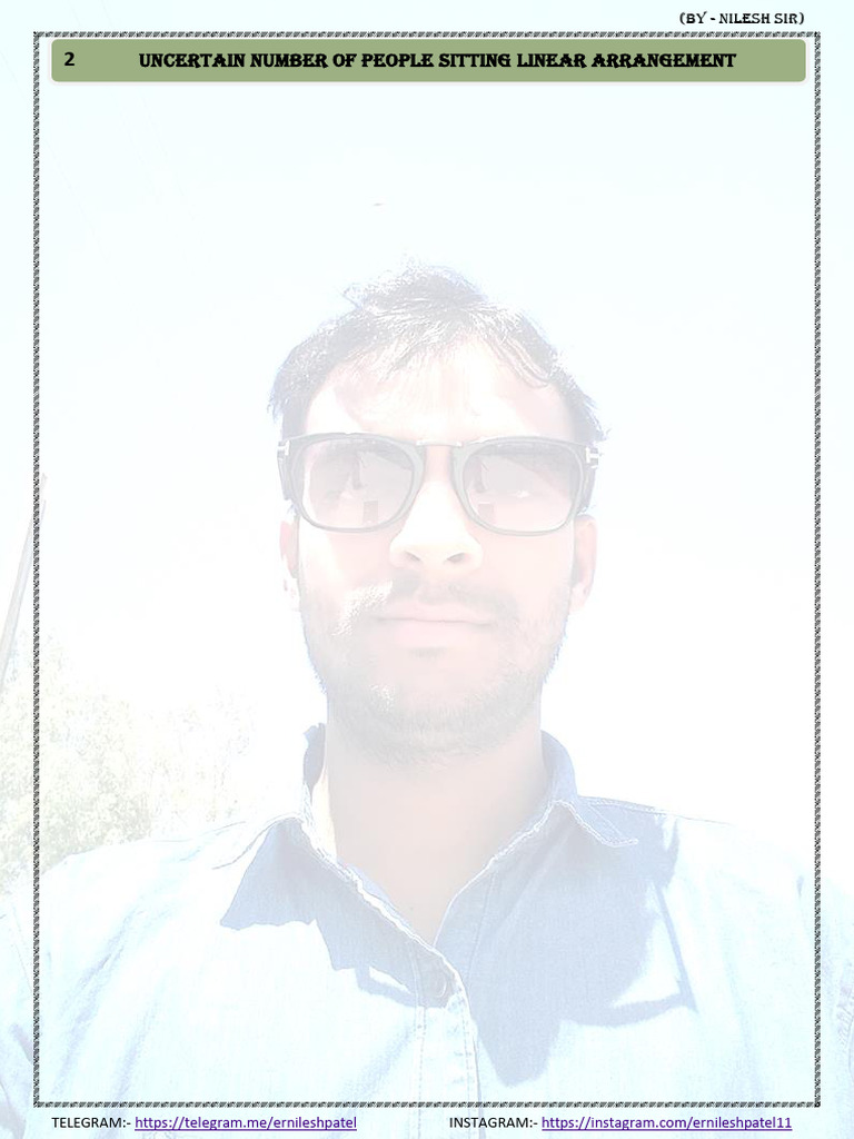 Uncertain Linear Seating Arrangement by Nilesh Sir | PDF