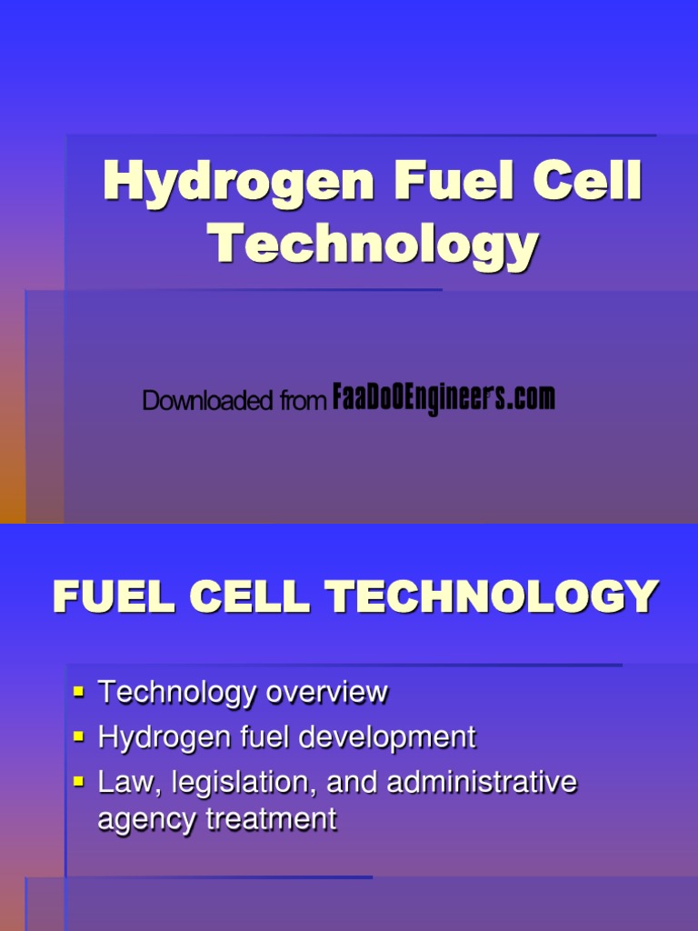 Hydrogen Fuel Cell Technology | PDF | Fuel Cell | Proton Exchange ...
