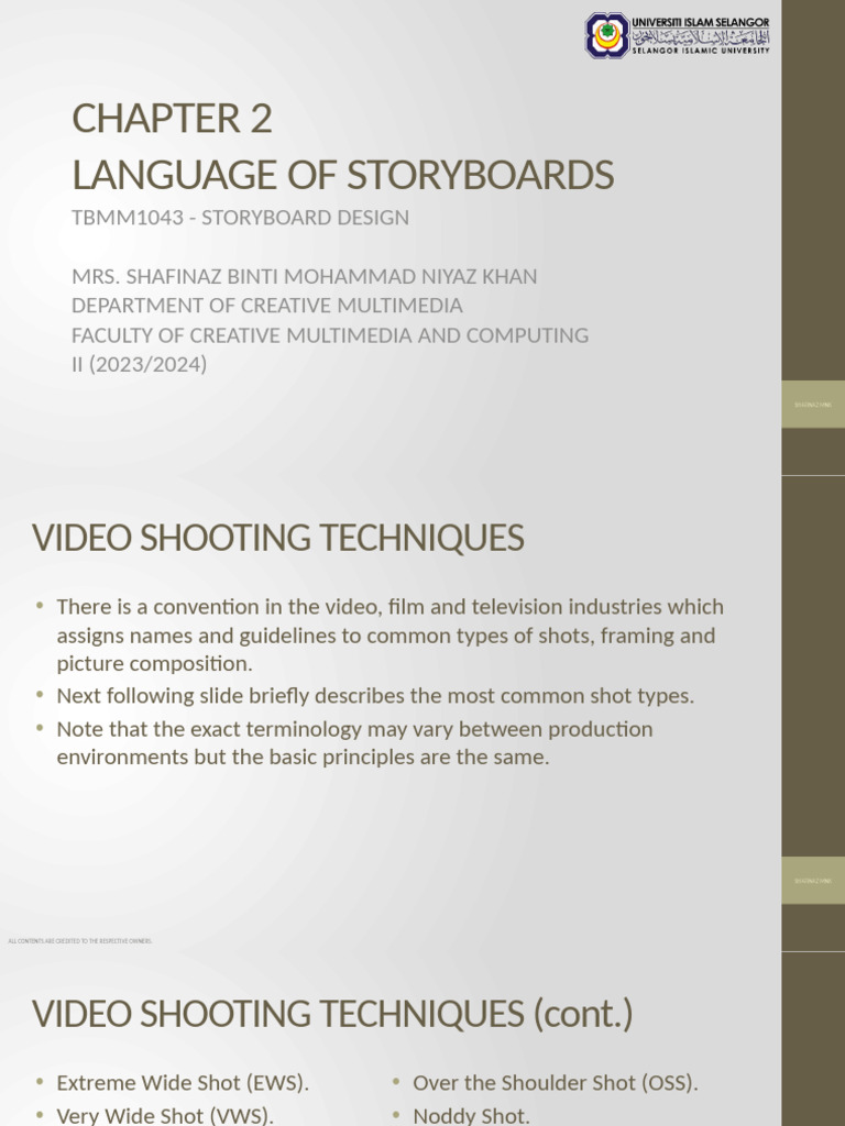 Chapter 2 - Language of Storyboards | PDF | Composition (Visual Arts) | Camera