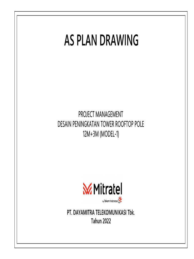 Desain Peningkatan Tower Rooftop Monopole_12m+3m (Model-1) | PDF ...