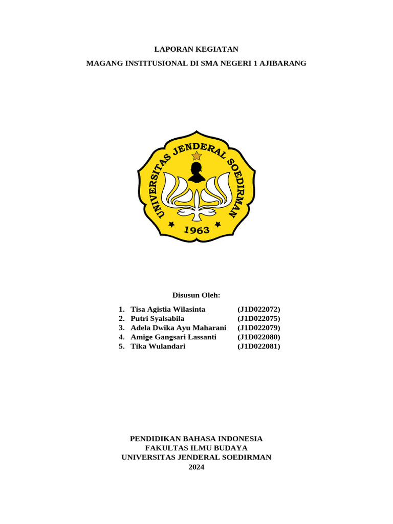Laporan Kegiatan Magang Institusional | PDF