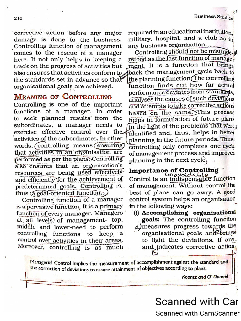 Chapter 8 - Controlling | PDF