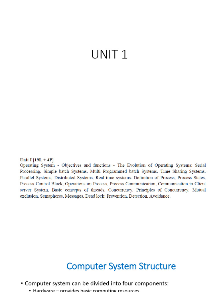OS_UNIT 1-1-90 | PDF | Thread (Computing) | Port (Computer Networking)
