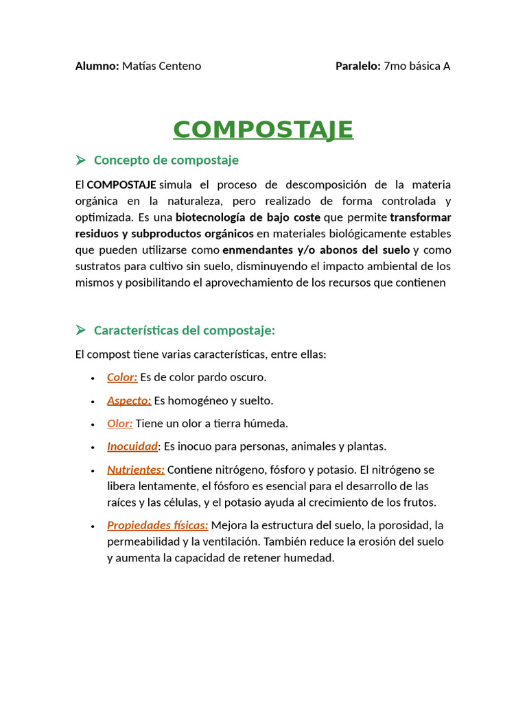 COMPOSTAJE | PDF | Compost | Ciencia del suelo