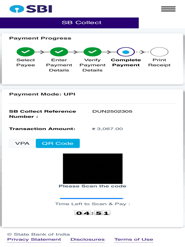 SB Collect: Payment Progress | PDF