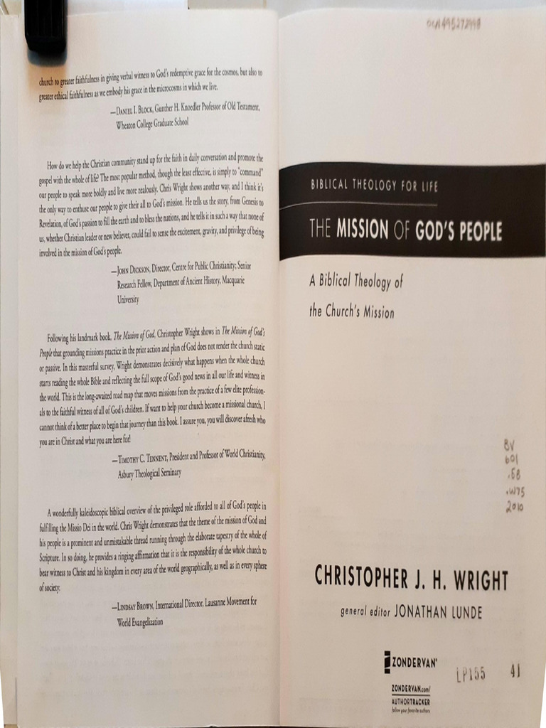 (Biblical Theology For Life) Christopher J. H. Wright - The Mission of Gods People - A Biblical ...