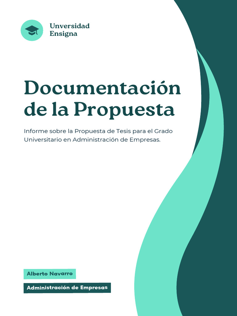 Documento A4 Portada Documentación Propuesta Tesis Profesional Moderno ...