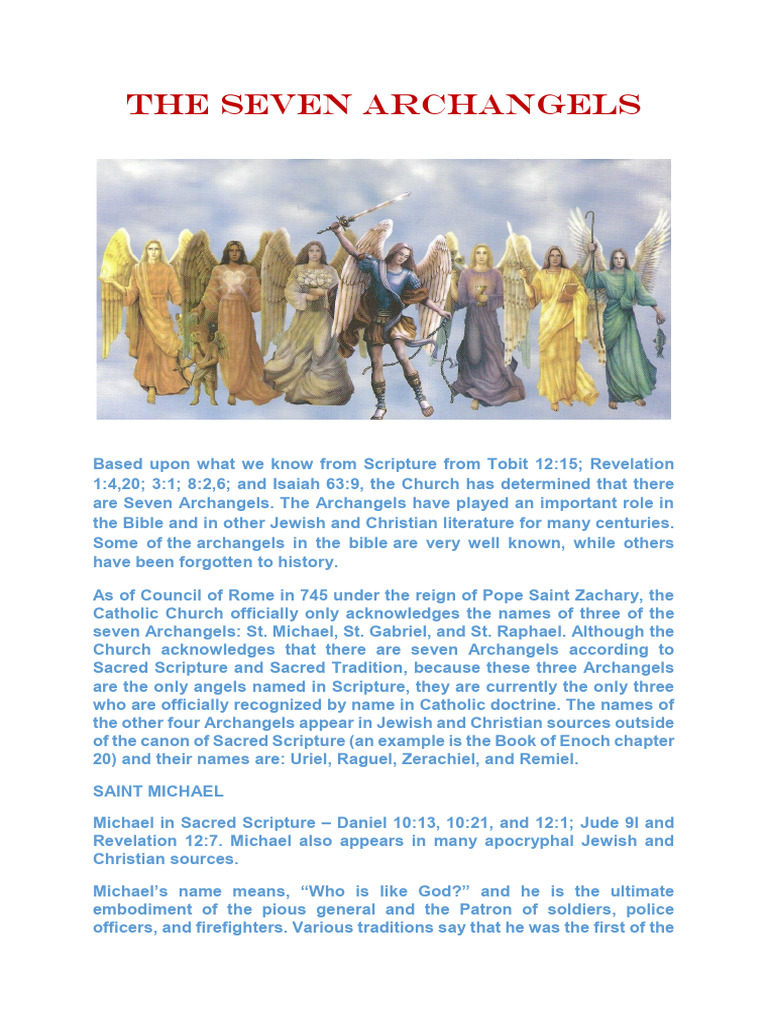 The Seven Archangels Explained | PDF | Archangel | Michael (Archangel)
