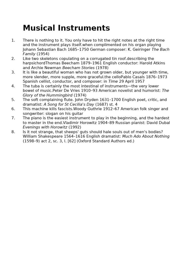 Music Instrument Quotes | PDF