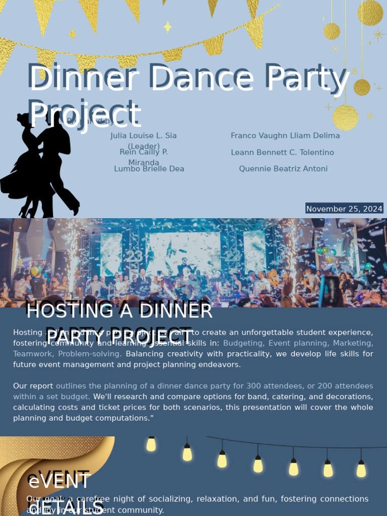 Dinner Dance Party Project | PDF