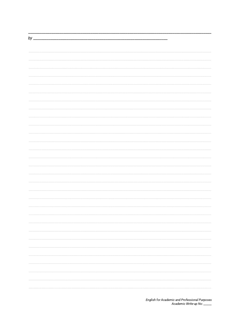 Short Writing Template | PDF