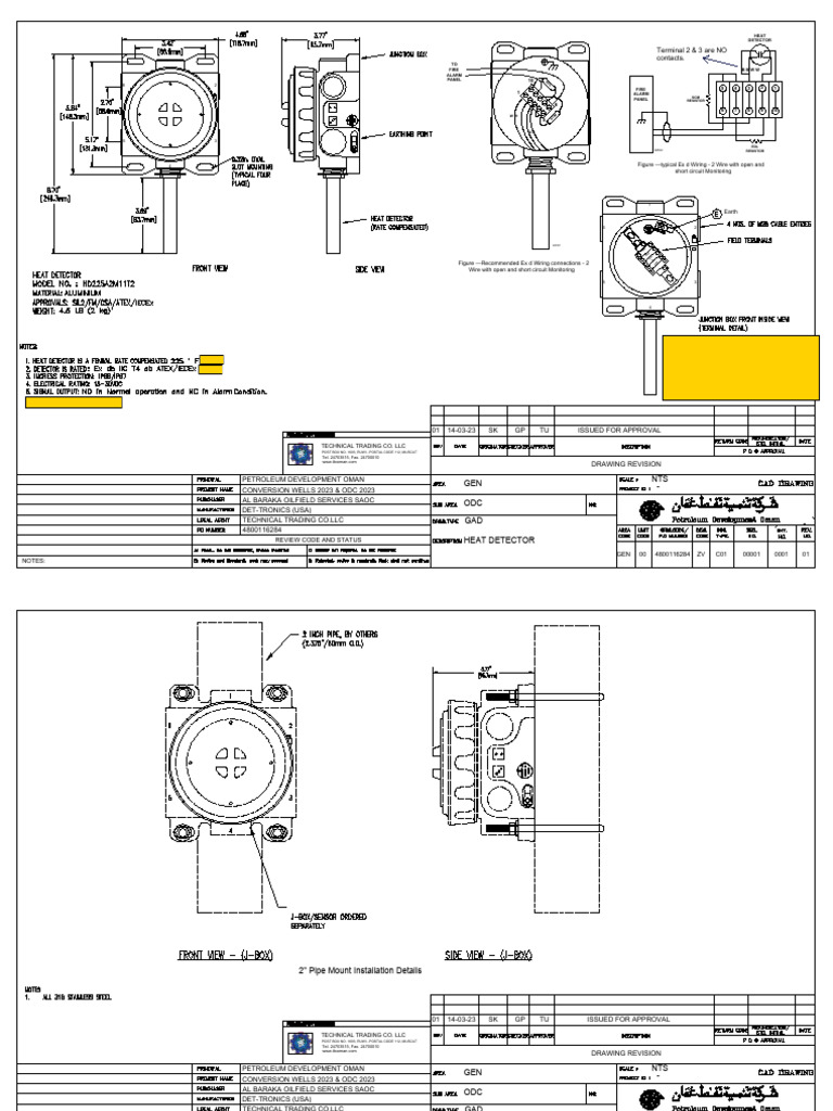 Heat Detector Wiring for Oilfield Safety | PDF | Electromagnetism ...