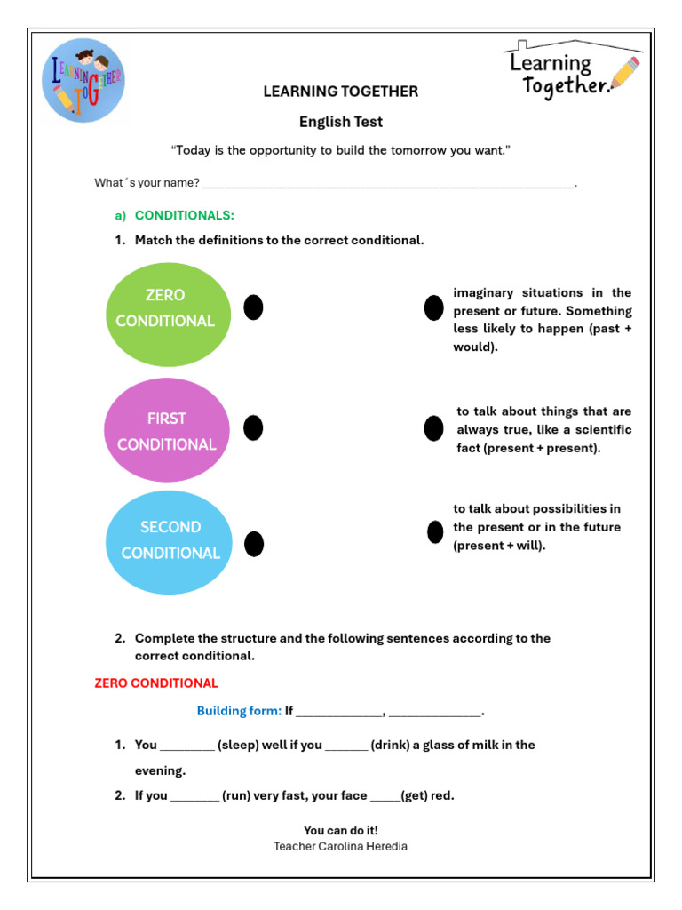 Learning Together - Test LT 5-2 | PDF | Verb | Grammatical Tense
