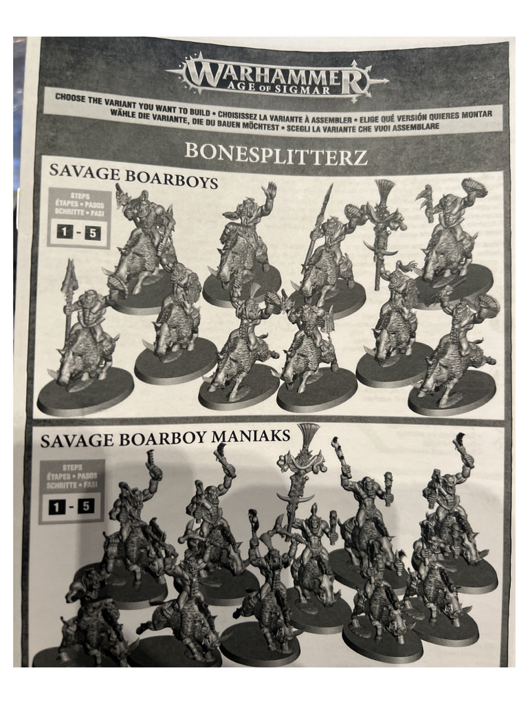 Savage Orc Boar Boyz Assembly Instruction | PDF