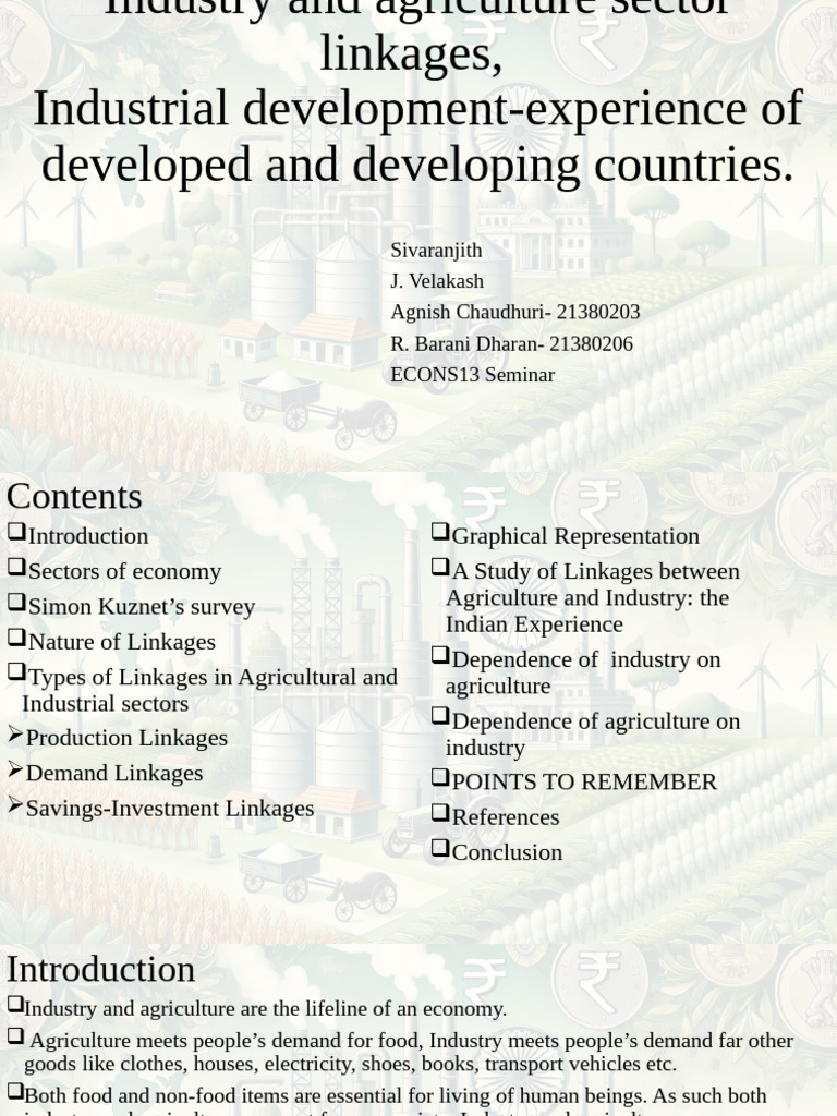 Agriculture-Industry Linkages Explained | PDF | Agriculture | Chinese Economic Reform