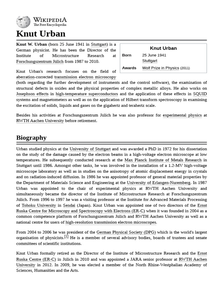 Knut_Urban | PDF | Physical Sciences | Applied And Interdisciplinary ...