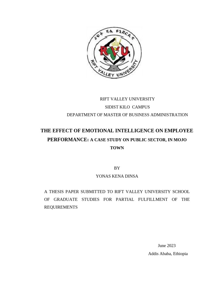 Yoni Thesis | PDF | Emotional Intelligence | Emotions