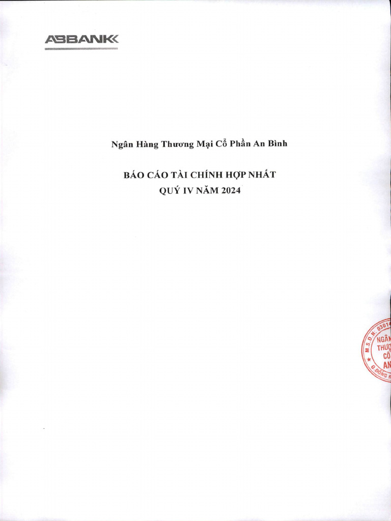 ABB Baocaotaichinh Q4 2024 Hopnhat | PDF
