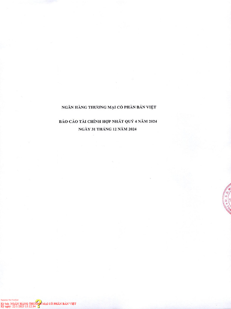 BVB Baocaotaichinh Q4 2024 Hopnhat | PDF