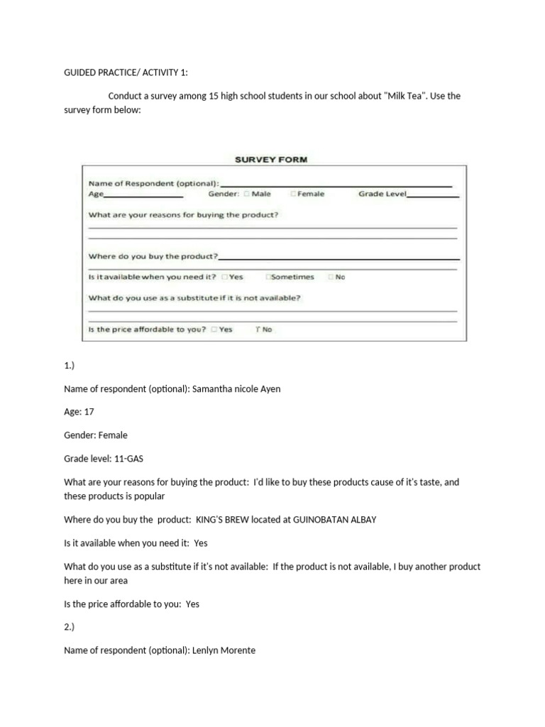 Share GUIDED PRACTICE - ACTIVITY 1-WPS Office | PDF | Coffee | Hot Drinks