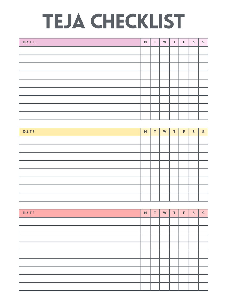 Teja Check List | PDF