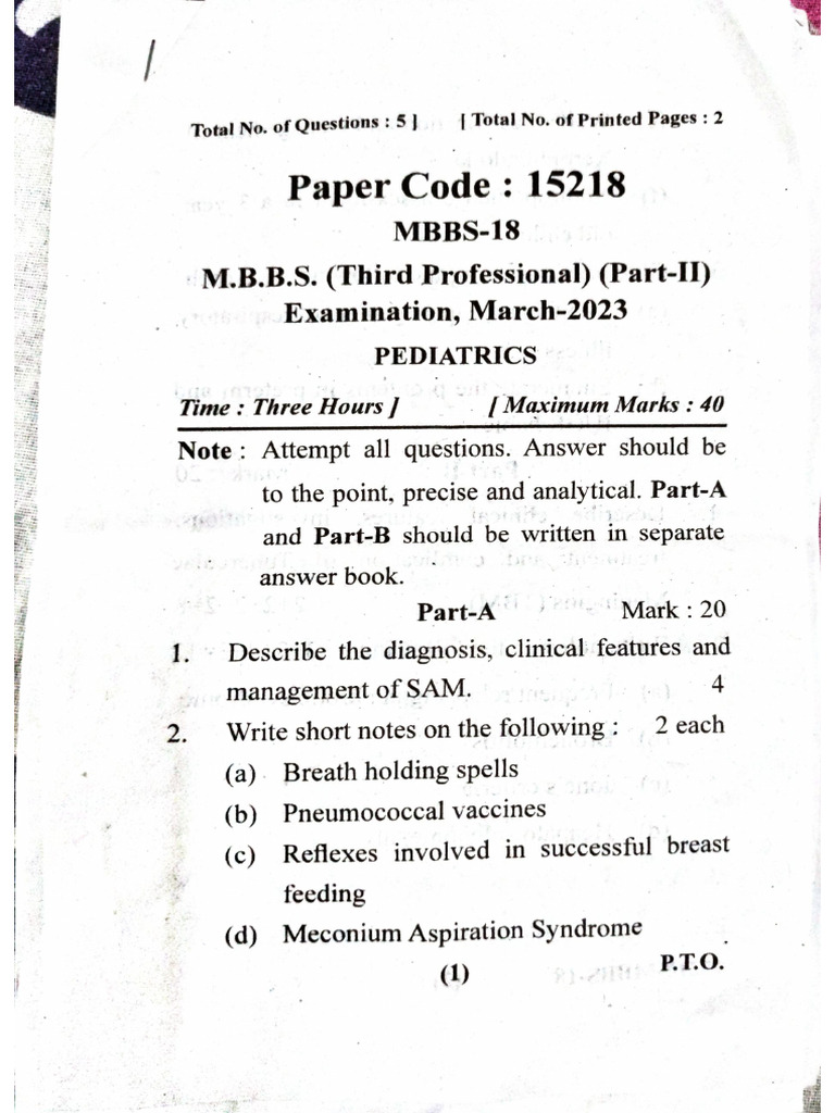2018 University Papers | PDF