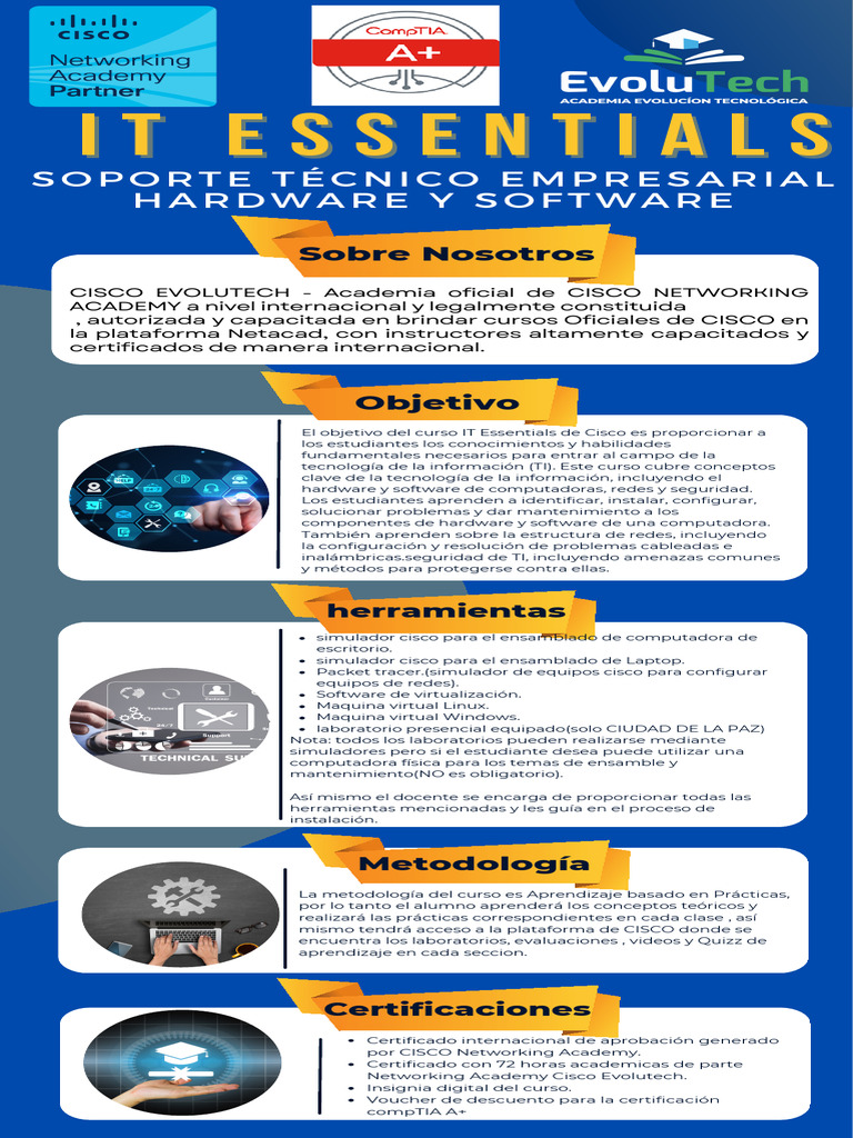 Curso Cisco IT Essentials: Fundamentos TI | PDF | Laboratorios | Software
