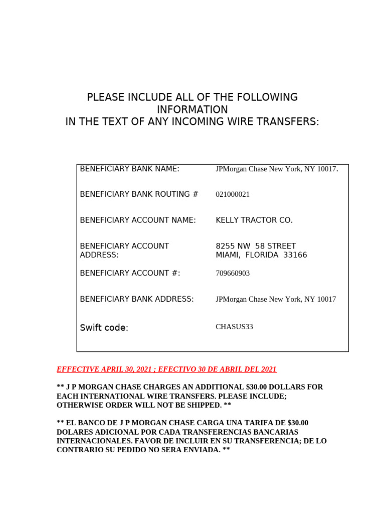 Incoming Wire Transfers | PDF