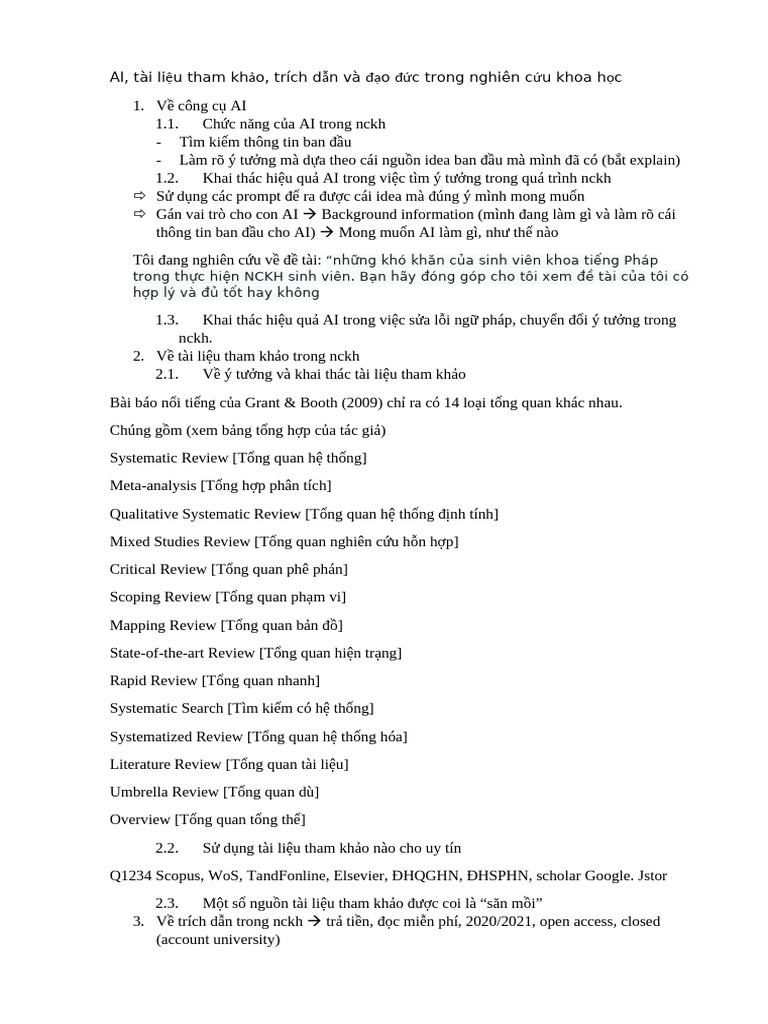 AI, Tài Li U Tham KH O, Trích D Nvà o C Trong Nghiên C Ukhoah C | PDF