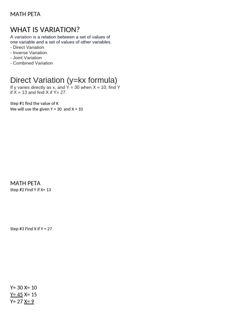 What Is Variation | PDF